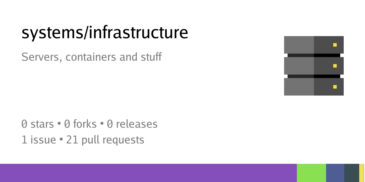 systems/infrastructure: Servers, containers and stuff - Forgejo